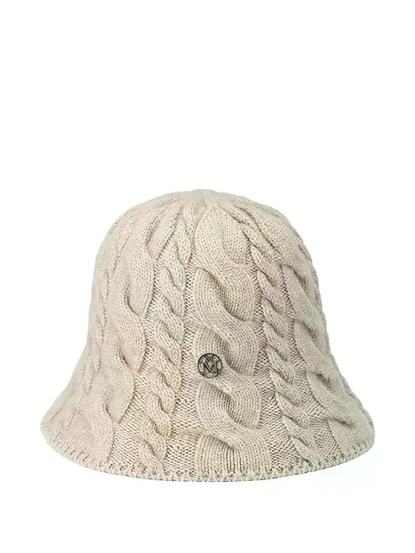 MAISON MICHEL Clem Cable-knit Beanie - Neutrals