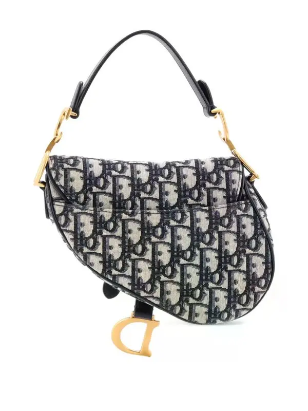 Dior Saddle Oblique Canvas Mini Shoulder Bag - Blue