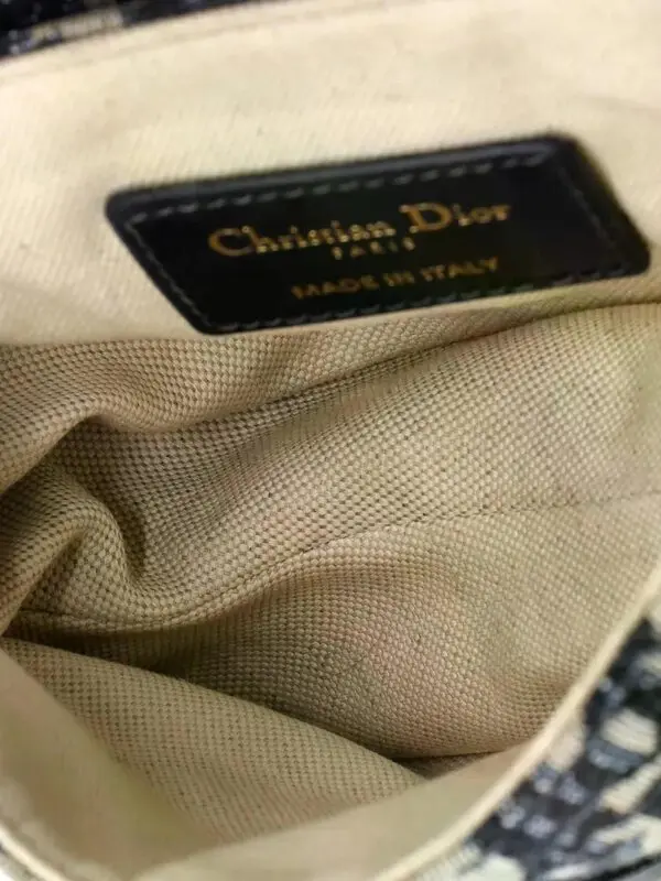 Dior Saddle Oblique Canvas Mini Shoulder Bag - Blue