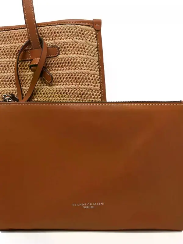 MARCELLA CLUB Woven Raffia Tote Bag