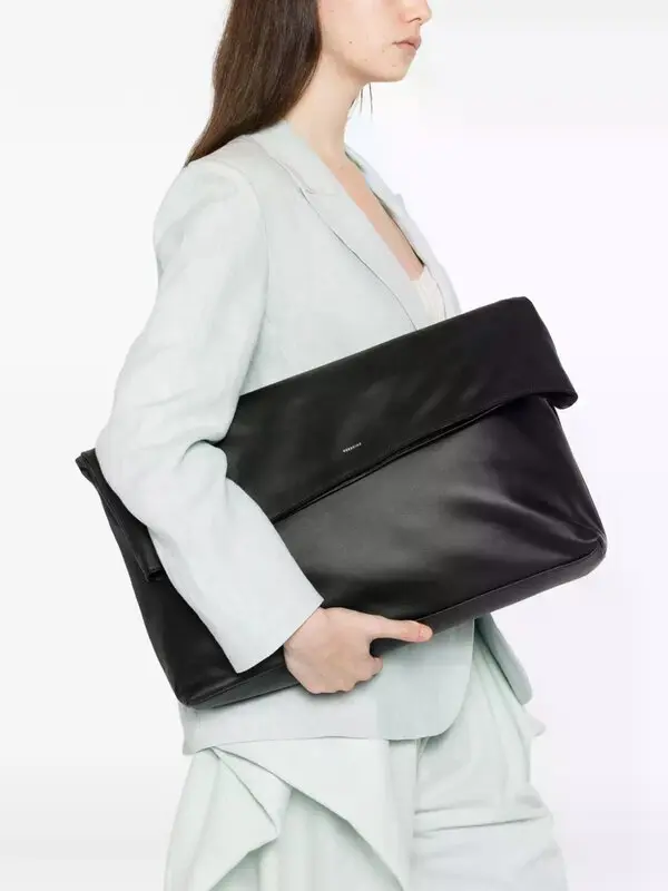 HERSKIND Flap Leather Shoulder Bag - Black