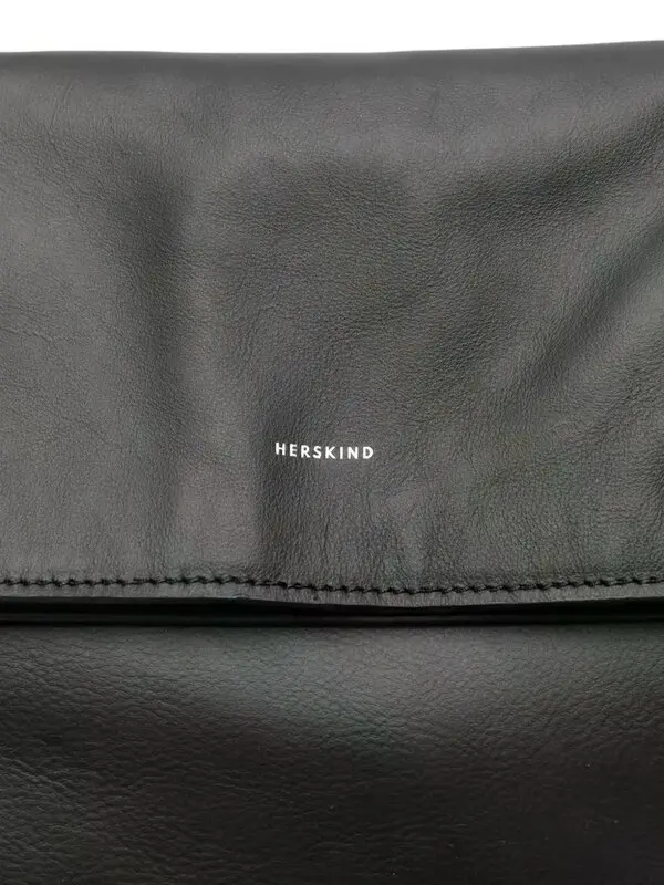 HERSKIND Flap Leather Shoulder Bag - Black