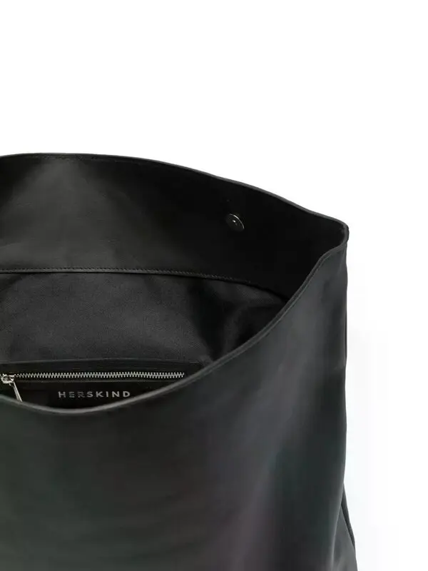 HERSKIND Flap Leather Shoulder Bag - Black