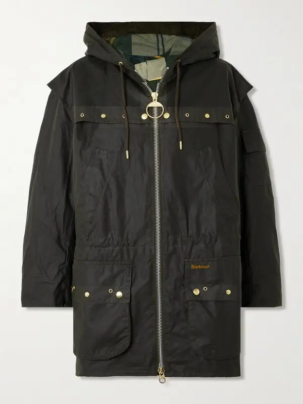 Barbour Aberford Hooded Waxed-cotton Jacket - Green