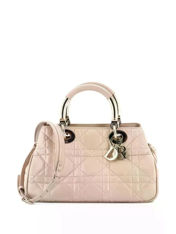 Dior Lady 95.22 Medium Tote Bag Cannage Embossed Leather - Neutrals