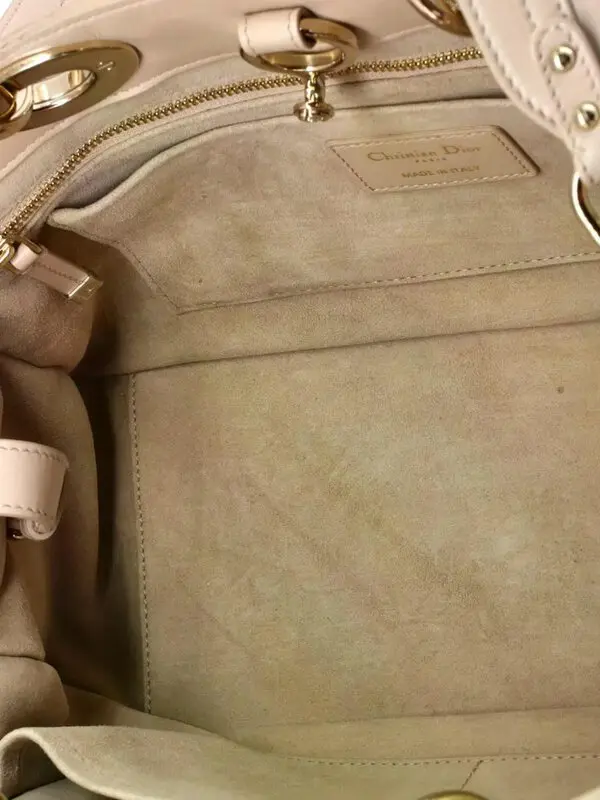 Dior Lady 95.22 Medium Tote Bag Cannage Embossed Leather - Neutrals