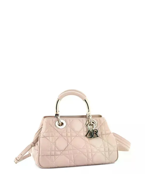 Dior Lady 95.22 Medium Tote Bag Cannage Embossed Leather - Neutrals