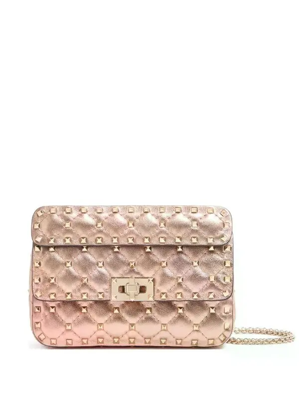 Valentino Garavani Small Rockstud Spike Quilted Cross Body Bag - Pink