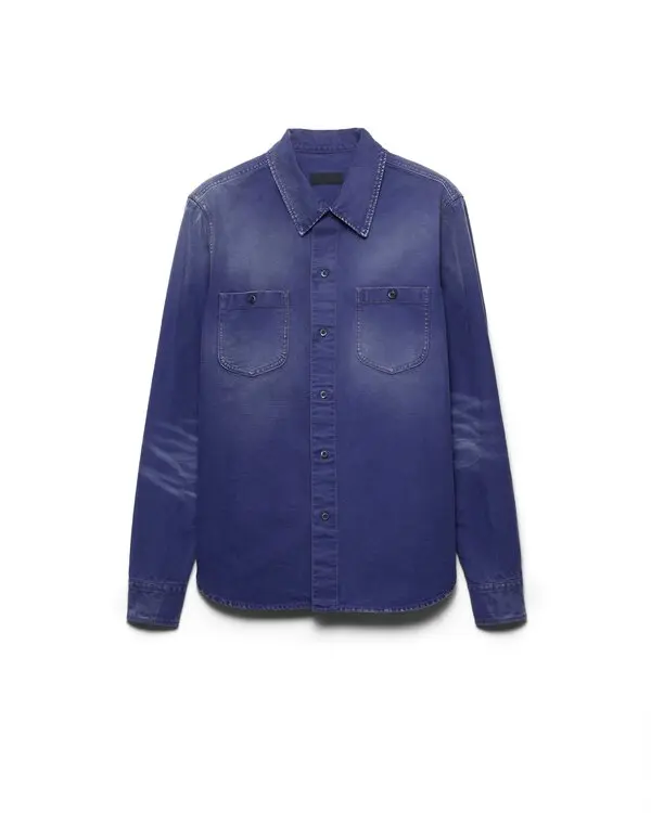 Prada Cotton Twill Shirt - Light Blue