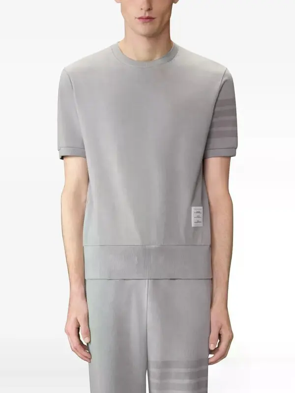 Thom Browne 4-bar Cotton T-shirt - Grey