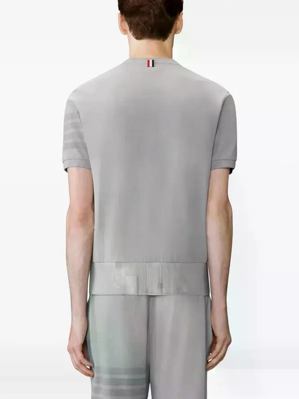Thom Browne 4-bar Cotton T-shirt - Grey