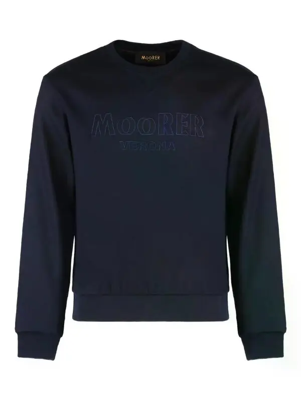 MOORER Marten-jt Embroidered Sweatshirt