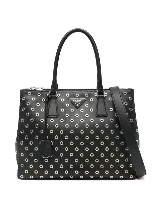 Prada Eyelet Embellished Tote