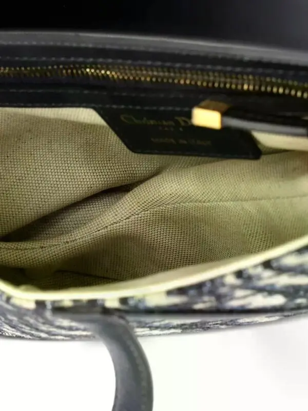 Dior Saddle Handbag With Strap Oblique Canvas Medium - Blue