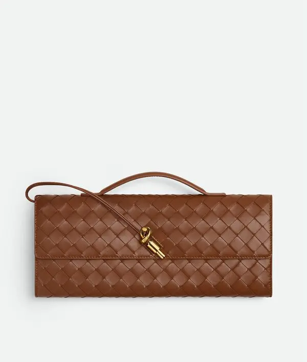 Bottega Veneta Andiamo Clutch - Amber