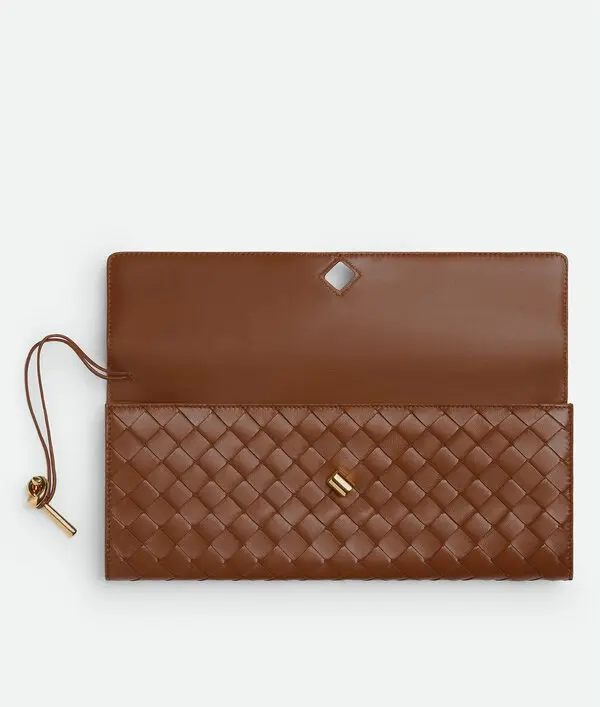 Bottega Veneta Andiamo Clutch - Amber