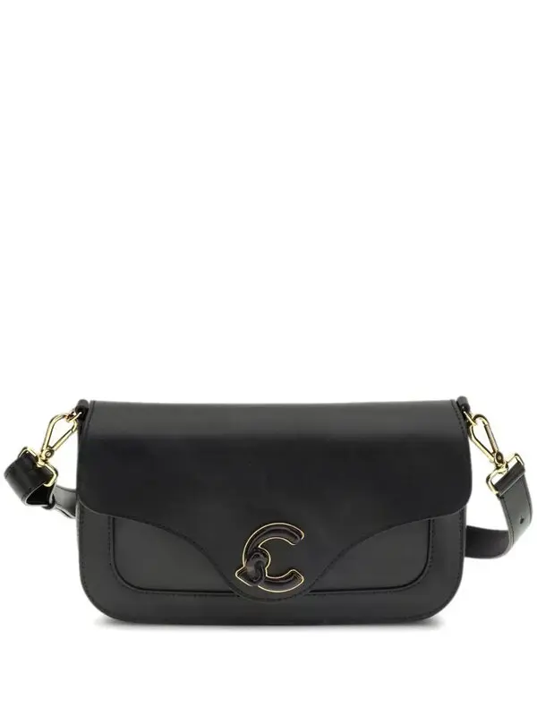 COCCINELLE Logo-plaque Shoulder Bag - Black