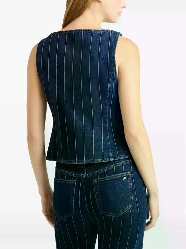 Cinq À Sept Denim Pintuck Button Vest