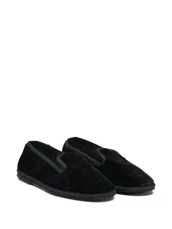 SENTIER Velvet Loafers - Black