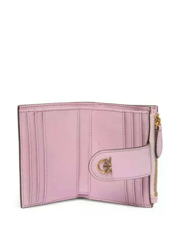 Pinko Logo-detail Leather Card Holder - Pink