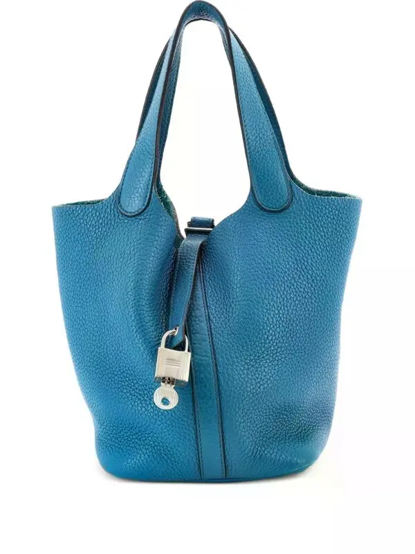 Hermès Picotin Lock Bag Clemence Pm - Blue