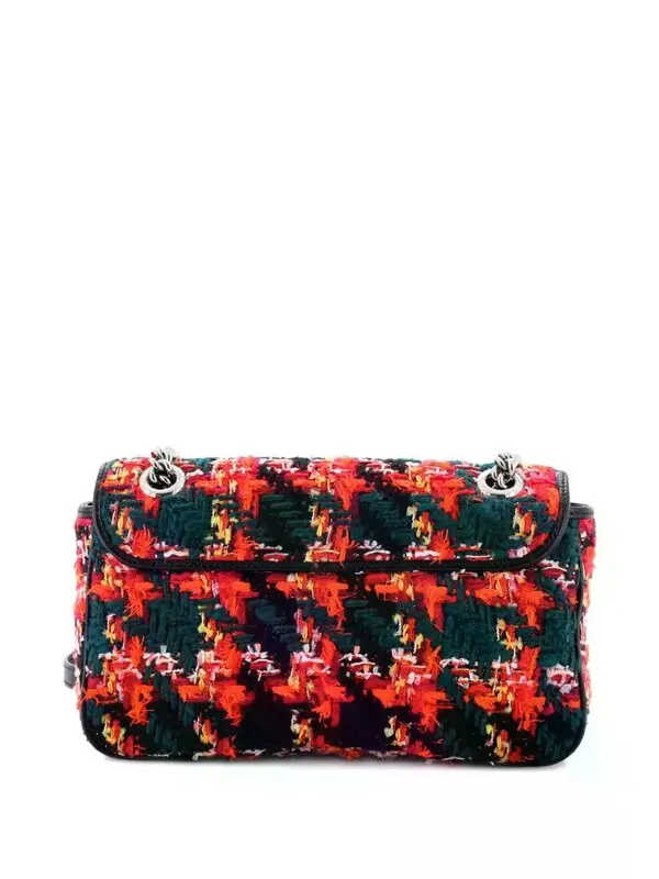 Gucci Gg Marmont Flap Tweed Small Shoulder Bag