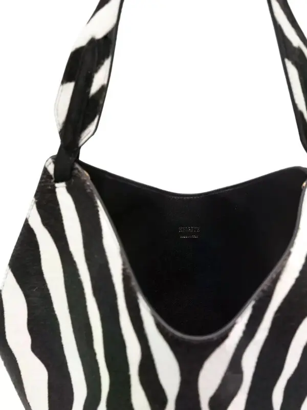 Khaite Mini Zebra-print Tote Bag - Black