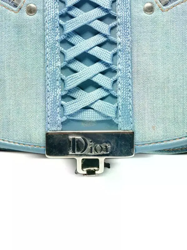 Dior 2002 Denim Shoulder Bag - Blue
