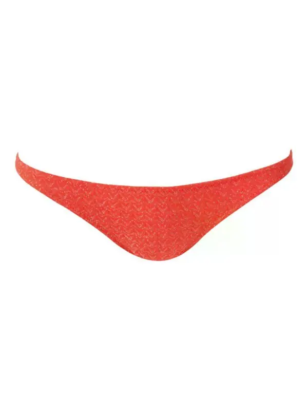 Melissa Odabash Embossed Bikini Bottom - Orange