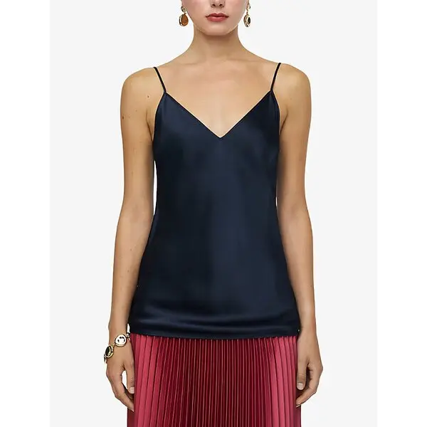 JOSEPH Clea Silk-satin Camisole Top - Indigo