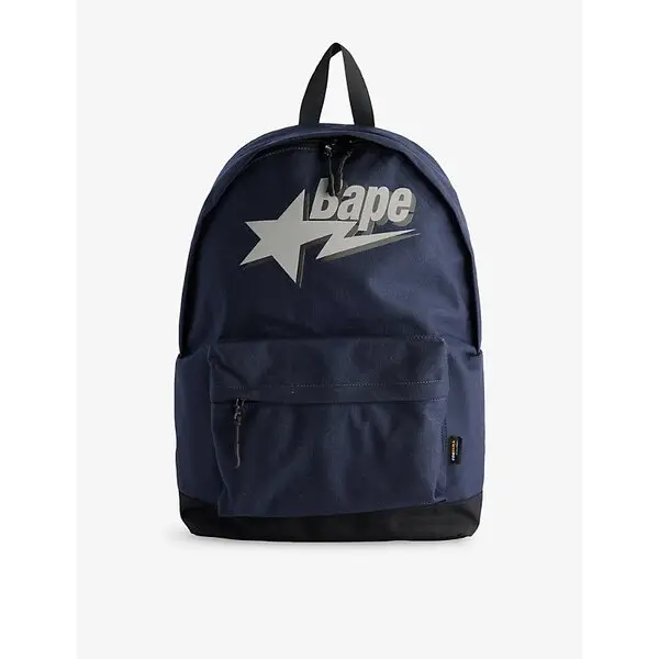 A BATHING APE Bape Sta Woven Daypack Backpack - Navy