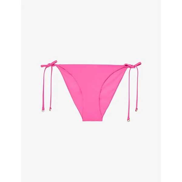 REISS Riah Side-tie Bikini Bottoms - Pink