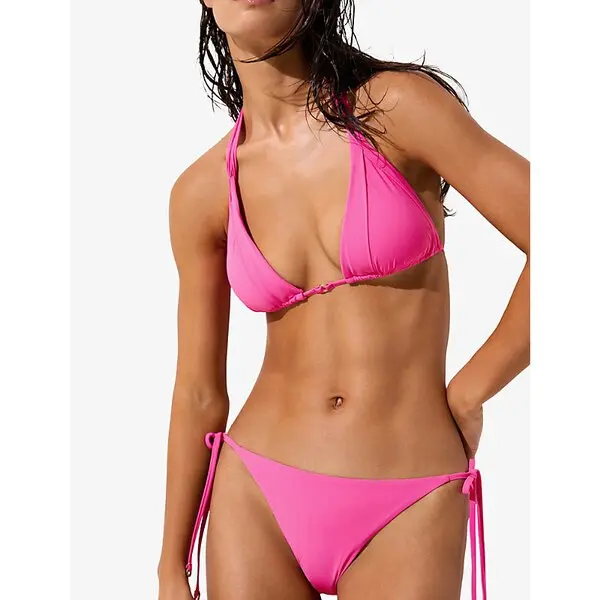 REISS Riah Side-tie Bikini Bottoms - Pink
