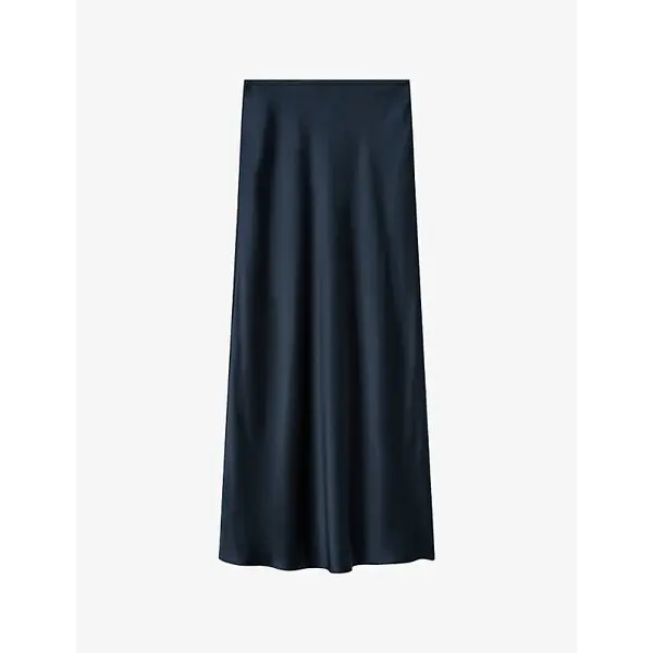 JOSEPH Isaak Silk-satin Maxi Skirt - Indigo