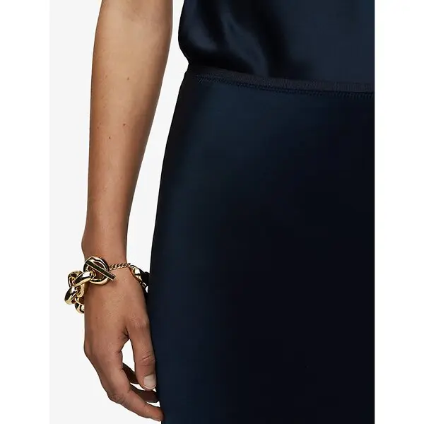 JOSEPH Isaak Silk-satin Maxi Skirt - Indigo