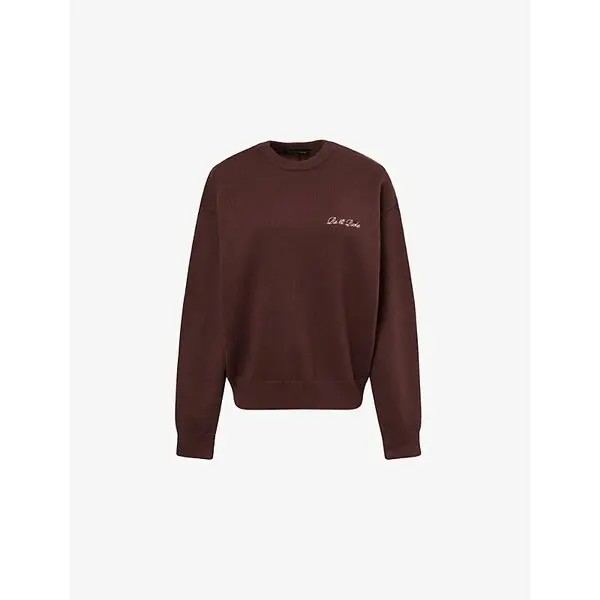 RU & ROCKA Logo-embroidered Knitted Jumper