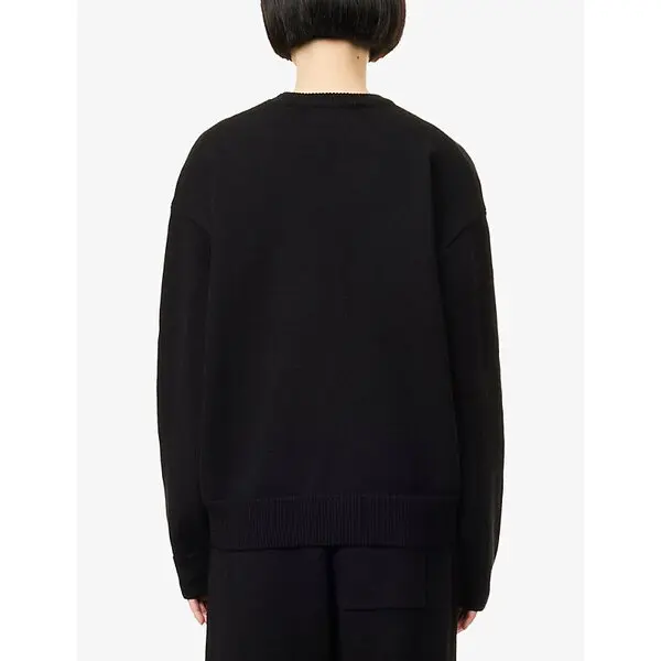 RU & ROCKA Logo-embroidered Knitted Jumper