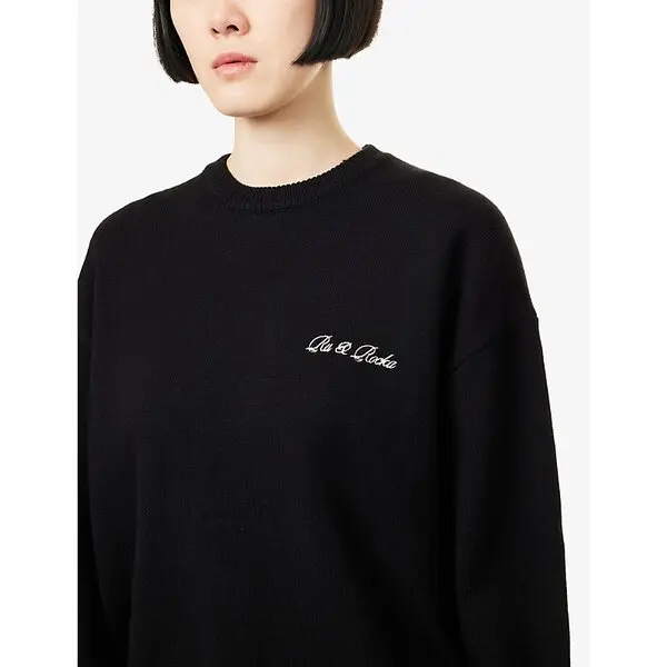 RU & ROCKA Logo-embroidered Knitted Jumper