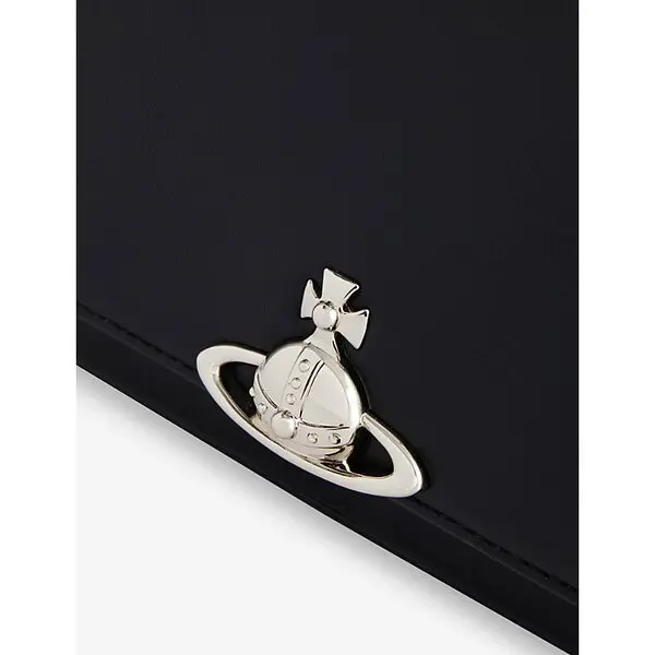 VIVIENNE WESTWOOD Hazel Medium Leather Shoulder Bag - Black