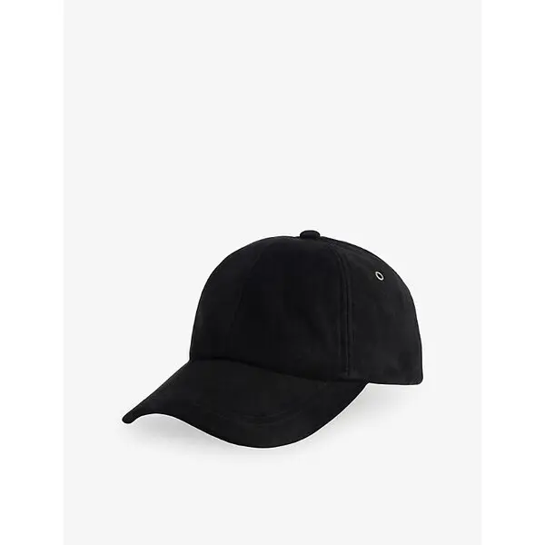 Paul Smith Branded Suede Cap - Black