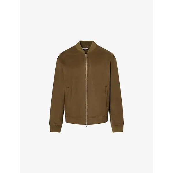 Soft Goat Wool And Cashmere-blend Bomber Jacket