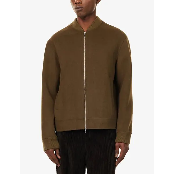 Soft Goat Wool And Cashmere-blend Bomber Jacket