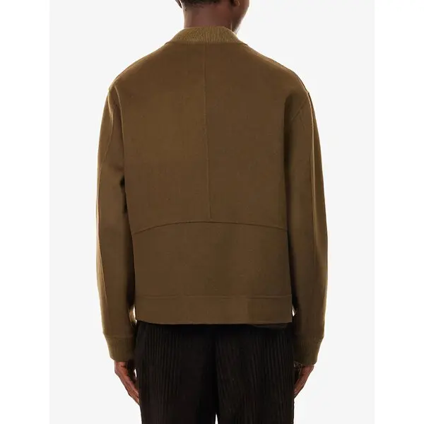 Soft Goat Wool And Cashmere-blend Bomber Jacket