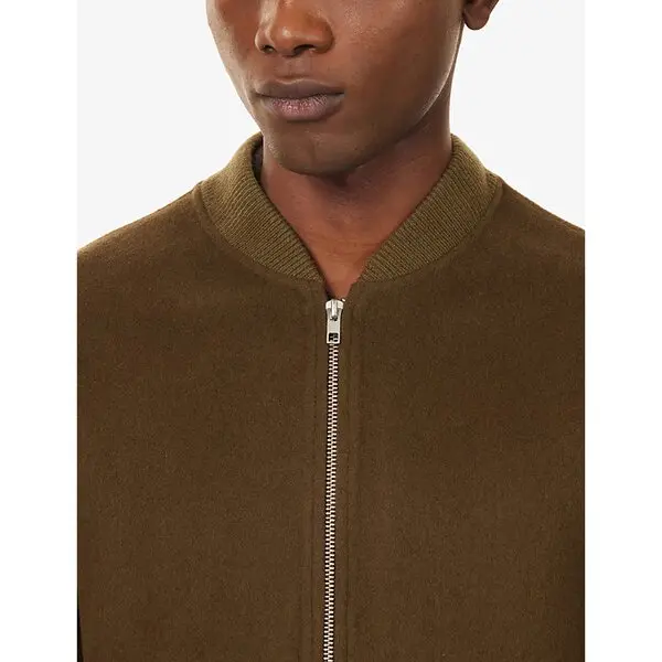 Soft Goat Wool And Cashmere-blend Bomber Jacket