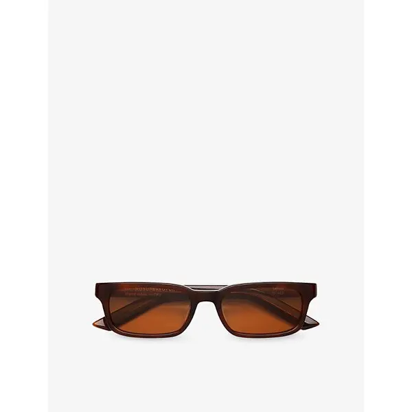 RETROSUPERFUTURE Gesto Rectangular Sunglasses - Havana