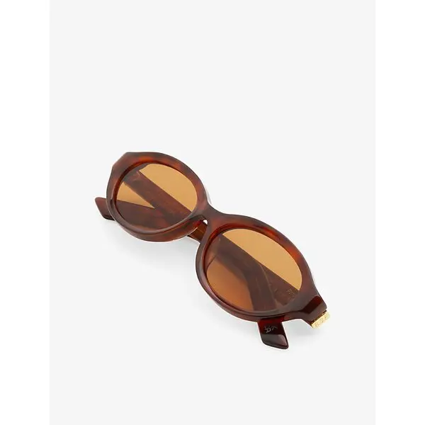 RETROSUPERFUTURE Parola Oval-frame Sunglasses - Havana