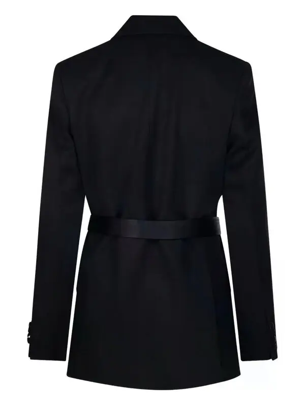 Victoria Beckham Belted Peaked-lapel Jacket