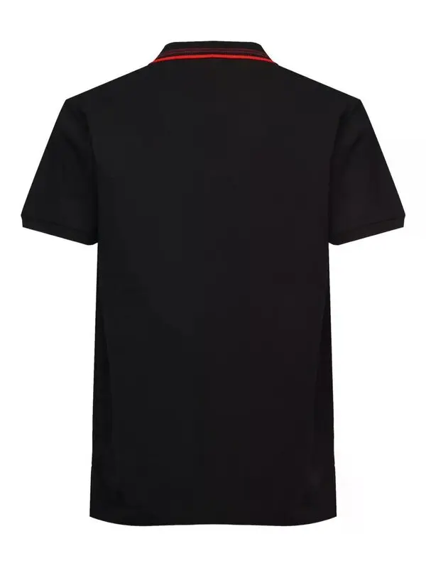 VIVIENNE WESTWOOD Striped-collar Polo Shirt - Black