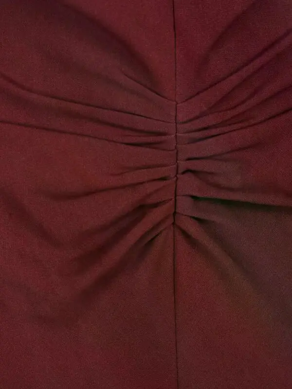 Victoria Beckham Gathered-detail Midi Dress - Red