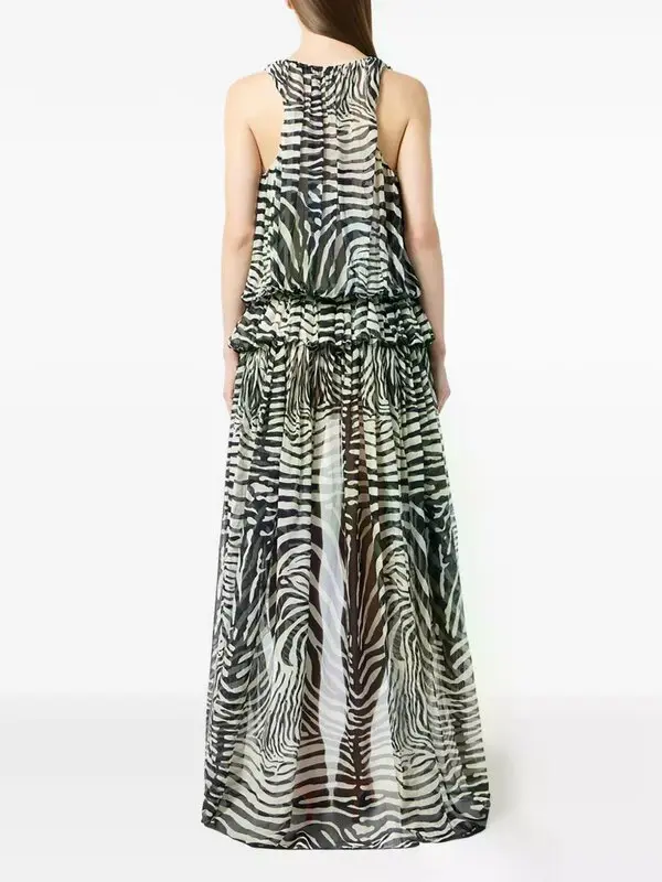 Blumarine Zebra-print Asymmetric Dress